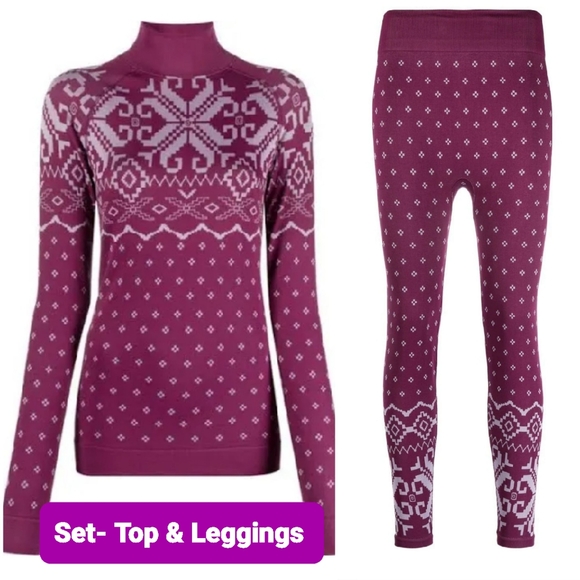 Sweaty Betty | Tops | Sweaty Betty Fair Isle Jacquard Base Layer Top ...